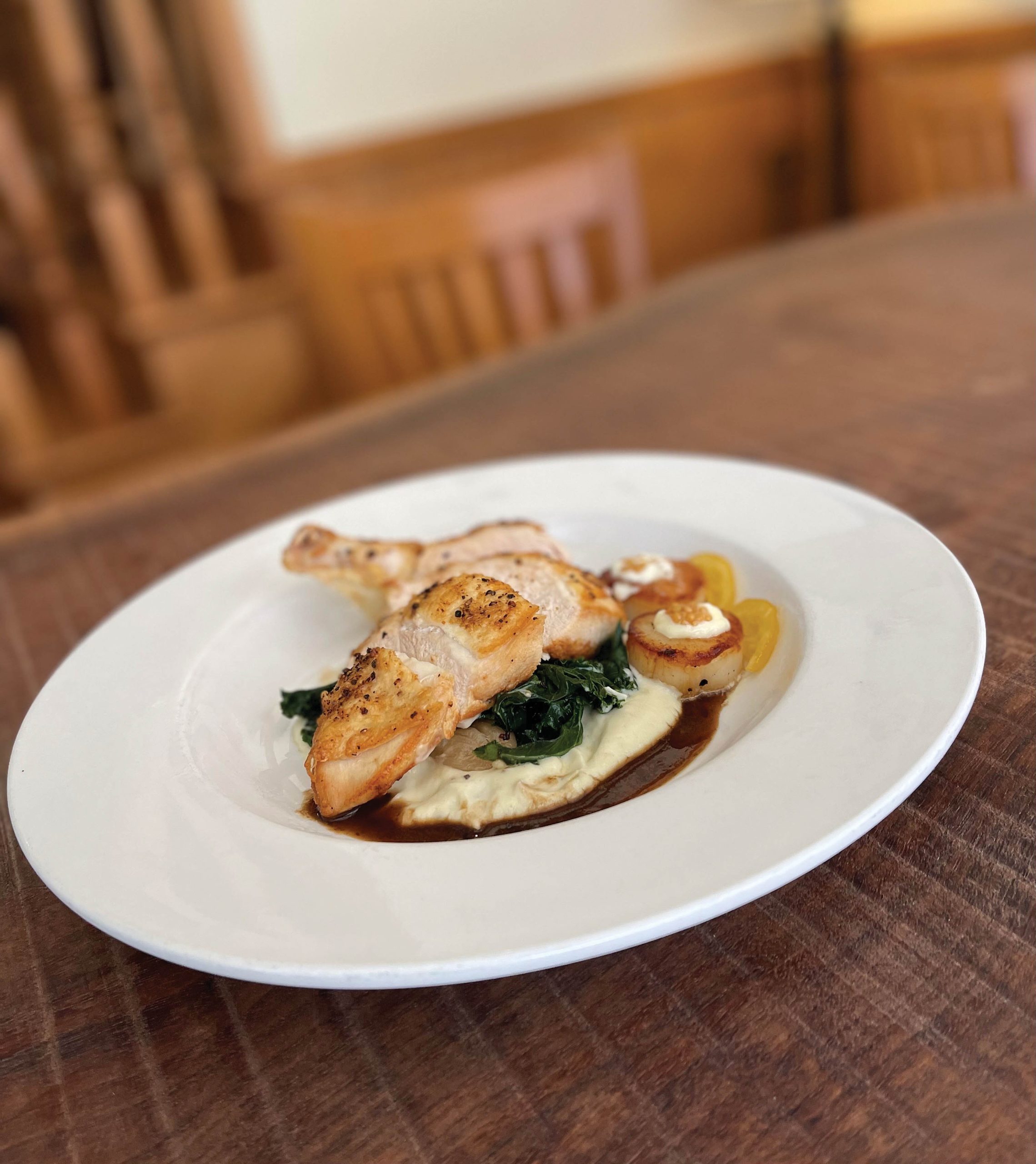 Chicken, scallops with cauliflower puree - Worcester County News ...