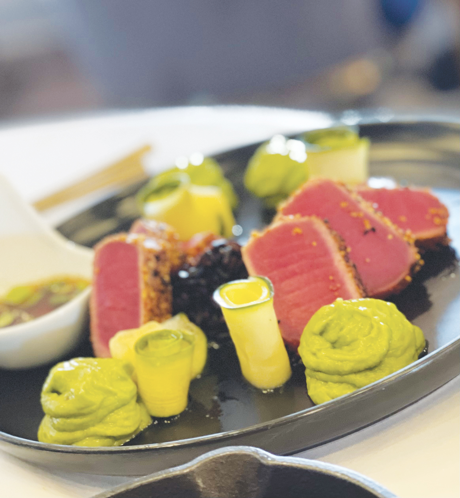 Seared tuna served with Forbidden Rice - Worcester County News Bayside ...