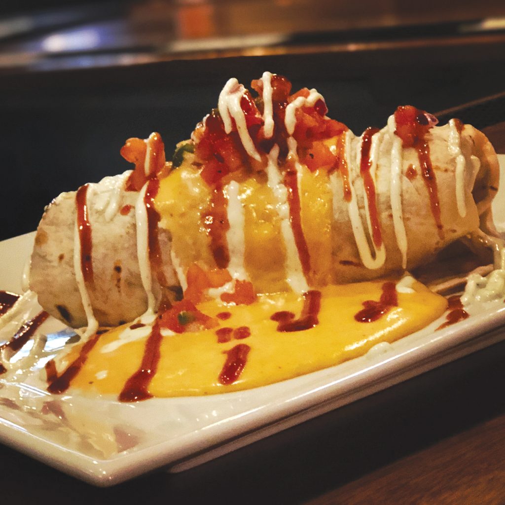 Pulled pork BBQ burrito covered in cheese - Worcester County News ...